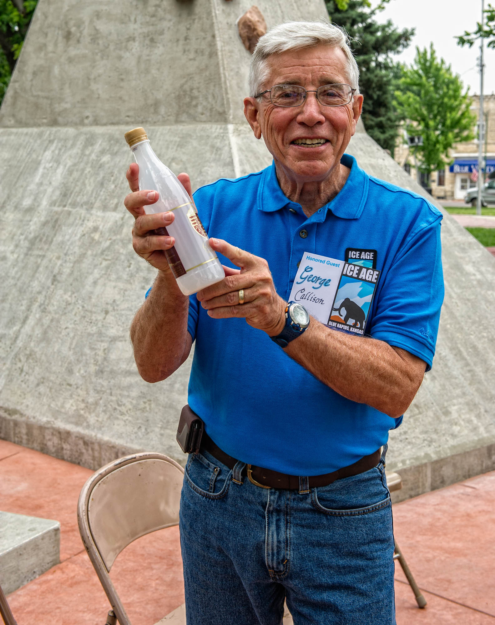 Dedication of the Ice Age Monument, with architect George Callison and ...