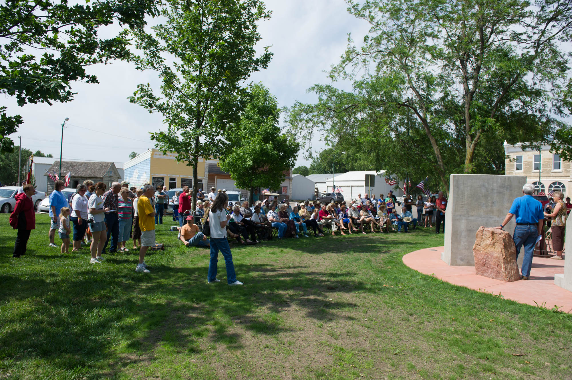 Dedication of the Ice Age Monument, with architect George Callison and ...